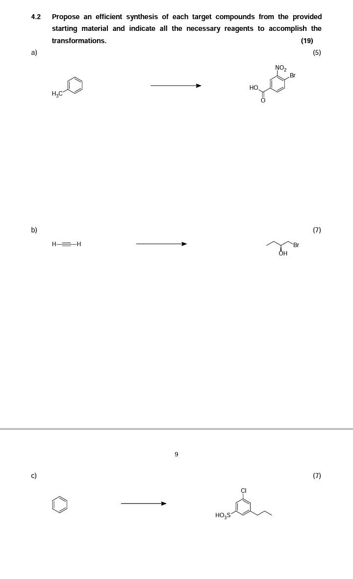 Solved 4.2 Propose an efficient synthesis of each target | Chegg.com