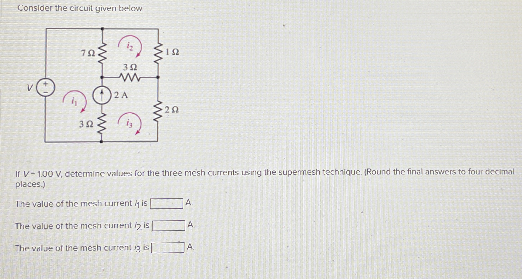 Solved Consider the circuit given below.If V=1.00V, | Chegg.com