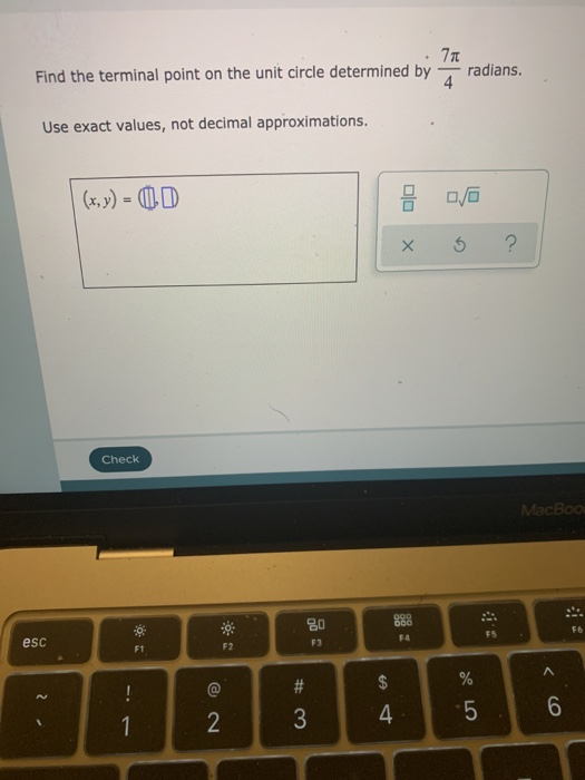 Solved Find the terminal point on the unit circle determined | Chegg.com
