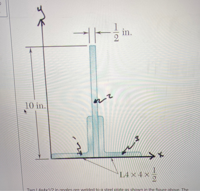 Solved a 10 in. LA X4 X TWO I 4x4x1/2 in anales are welded | Chegg.com