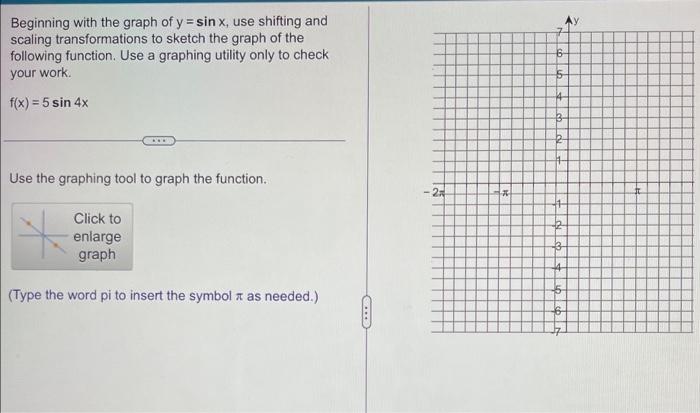 Solved MY B Beginning with the graph of y =sin x, use | Chegg.com