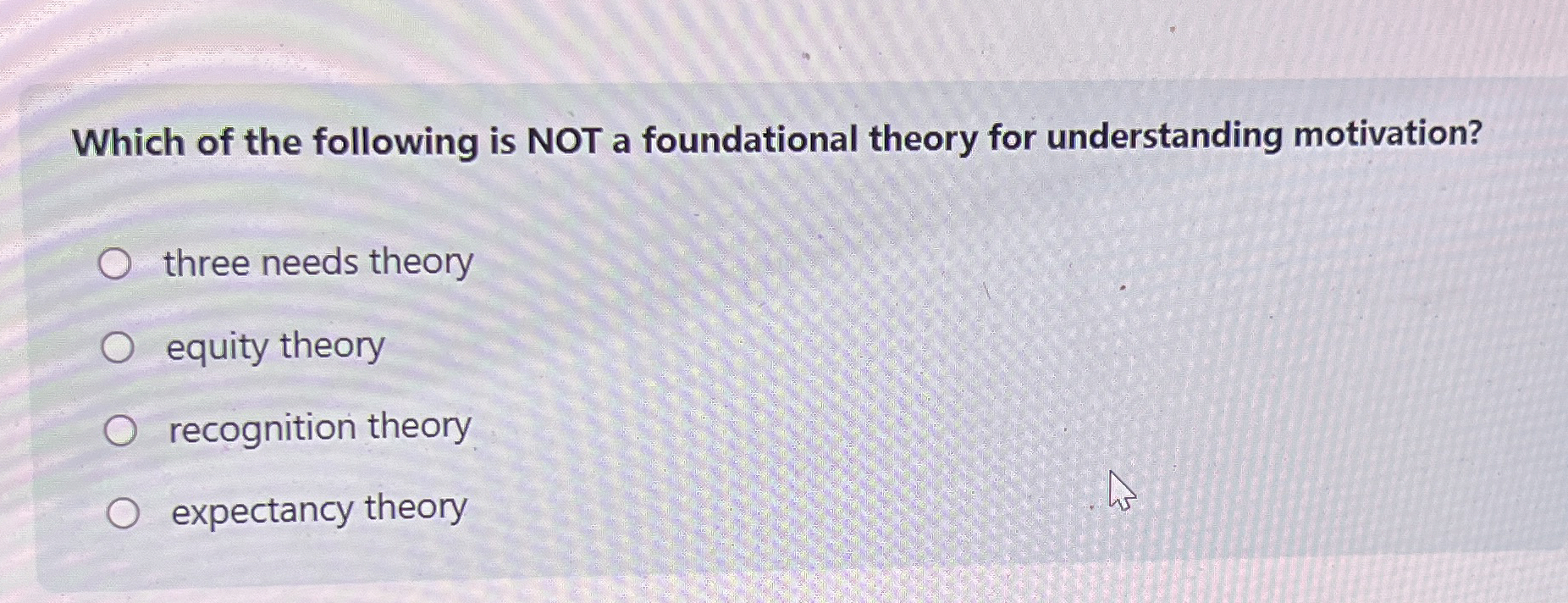 Solved Which of the following is NOT a foundational theory | Chegg.com