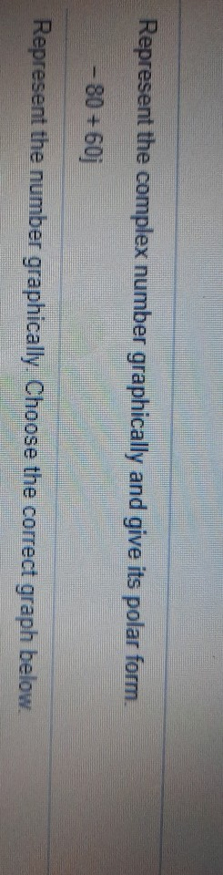 Solved Represent the complex number graphically and give its | Chegg.com