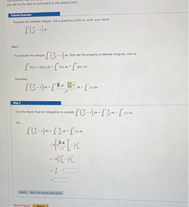 Solved you will not be able to come back to the skipped | Chegg.com