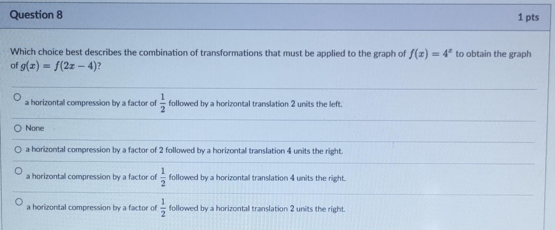 Solved Which choice best describes the combination of | Chegg.com