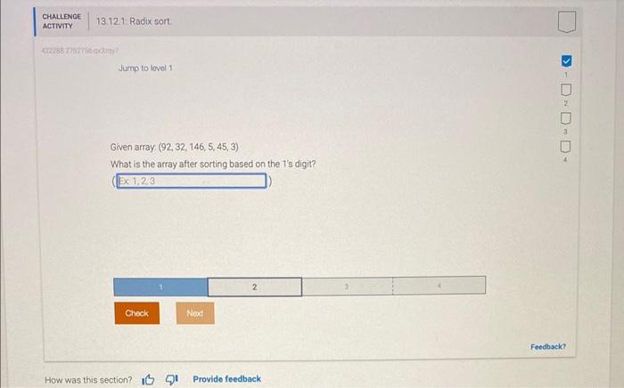 Solved Jump to tovel 1 Given array: (92,32,146,5,45,3) What | Chegg.com