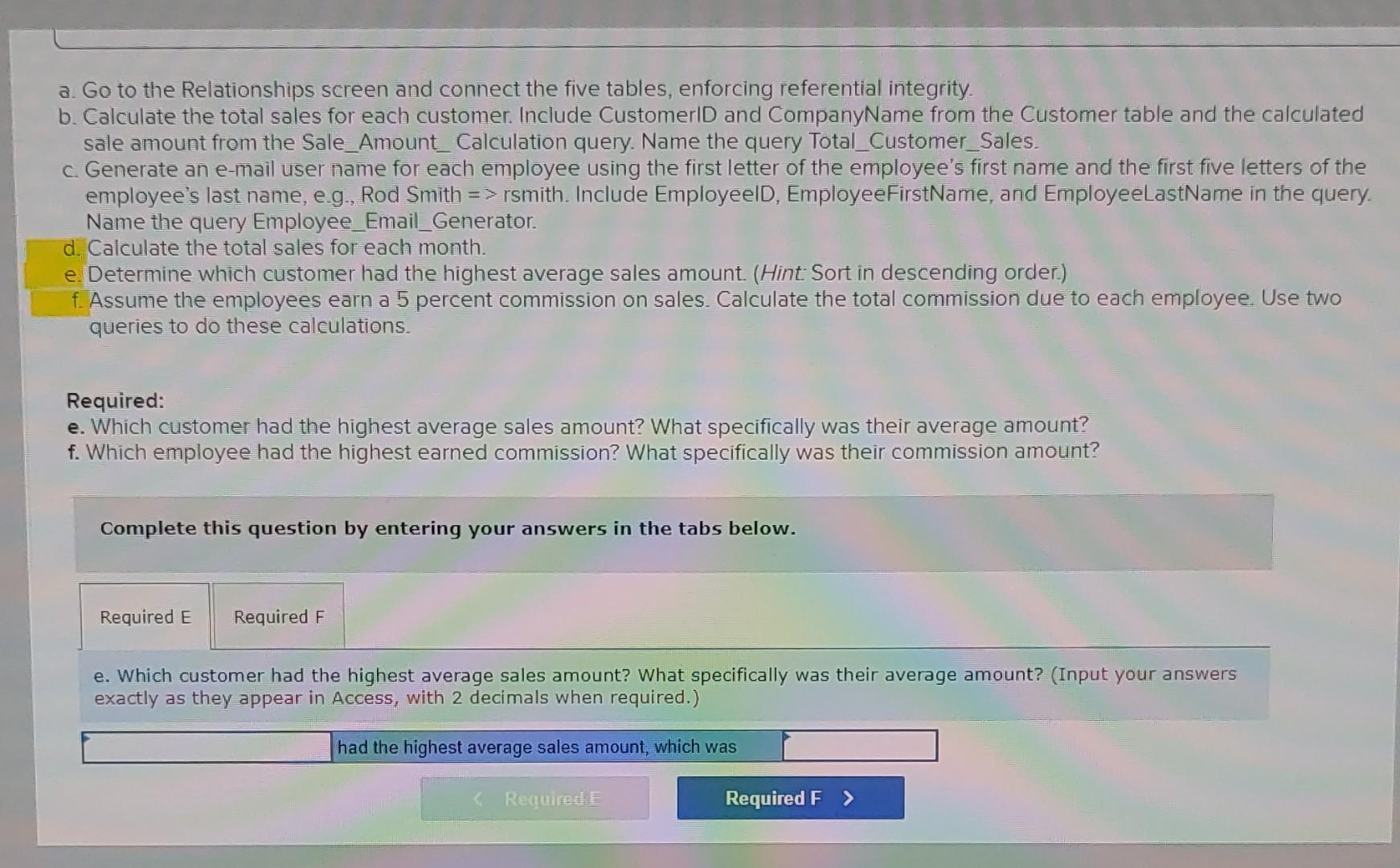 A Go To The Relationships Screen And Connect The 