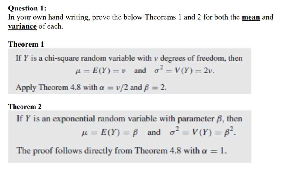 Solved Question 1:In your own hand writing, prove the below | Chegg.com