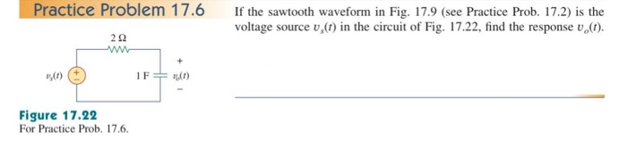 Practice Problem 17.6 If the sawtooth waveform in | Chegg.com
