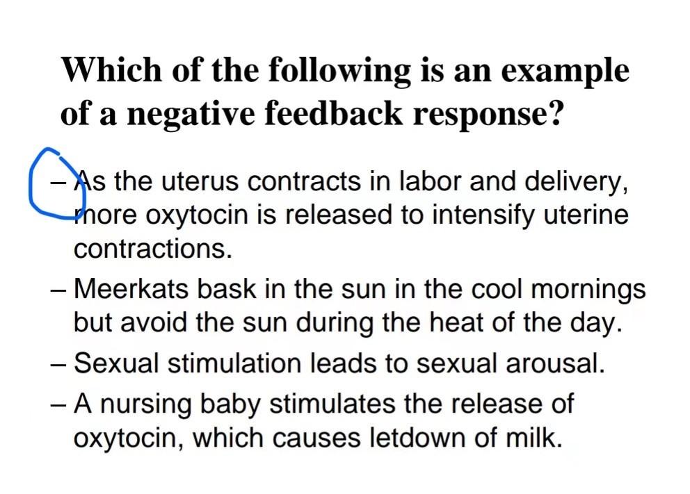 Solved Which of the following is an example of a negative | Chegg.com