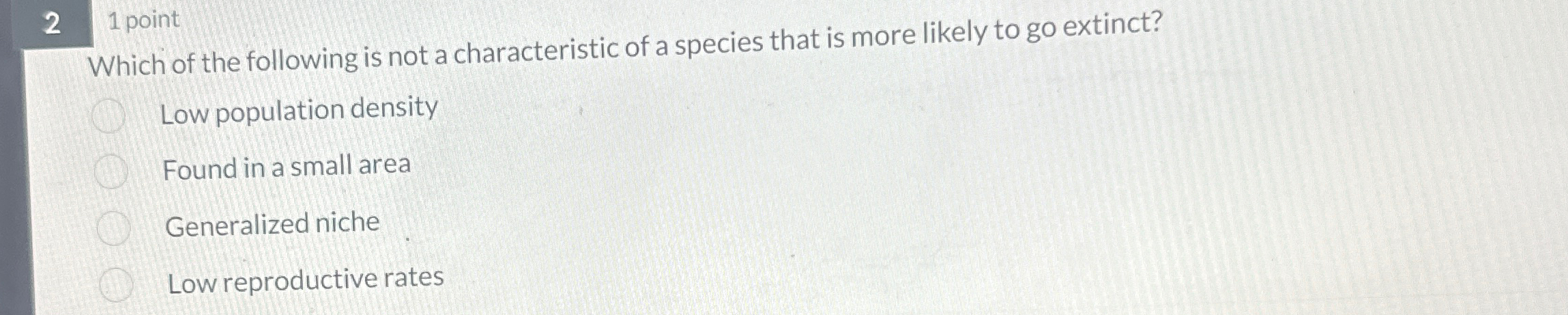 Solved 2 1 ﻿pointWhich of the following is not a | Chegg.com