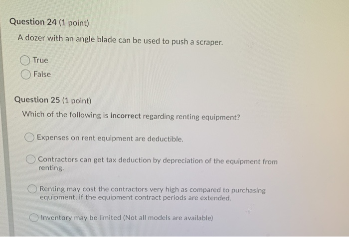 Solved Question 20 (1 point) Which of the following | Chegg.com