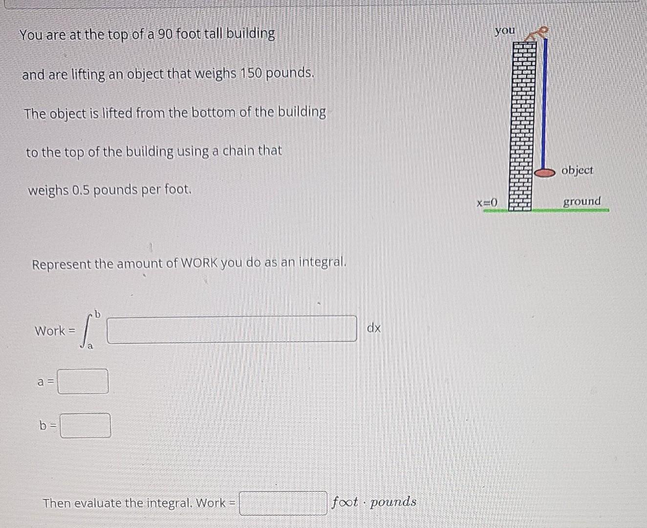 Solved You are at the top of a 90 foot tall building you and | Chegg.com