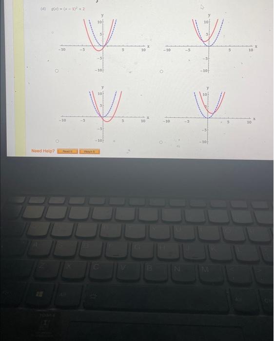 Solved fal ln/21=22⋅1g(x)=(x−1)2+2 | Chegg.com