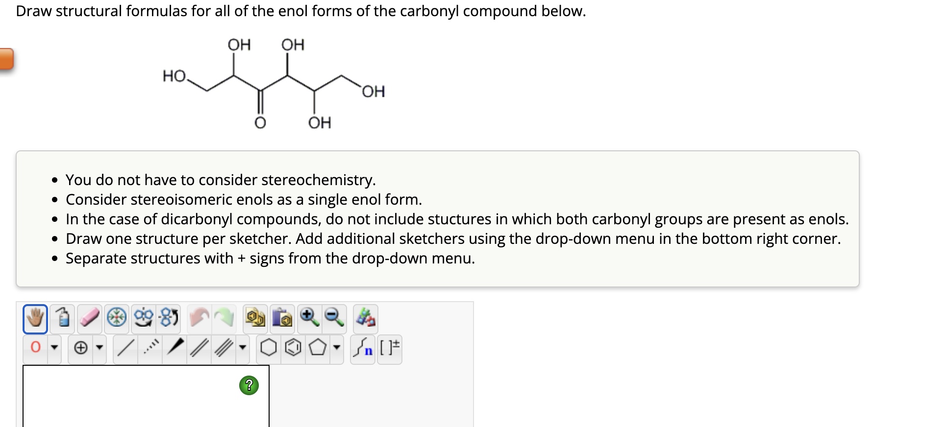 Solved Draw structural formulas for all of the enol forms of | Chegg.com
