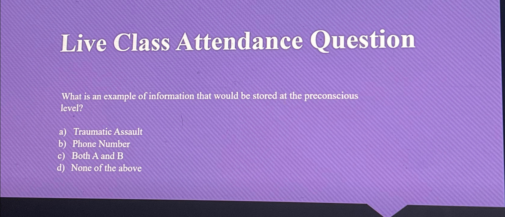 Solved Live Class Attendance QuestionWhat is an example of | Chegg.com