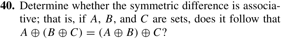 Solved Determine whether the symmetric difference is | Chegg.com