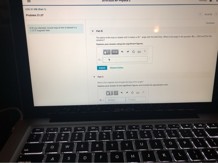 Solved 2019-2020 AP Physics 2 | Chegg.com