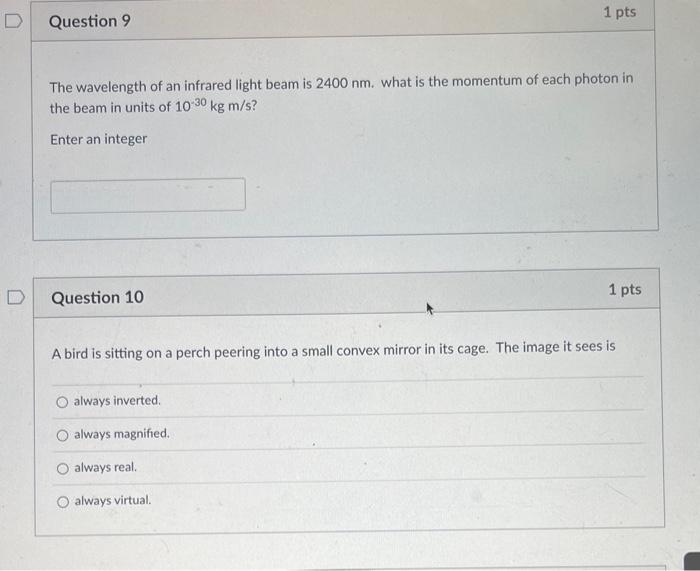 Solved The wavelength of an infrared light beam is 2400 nm. | Chegg.com