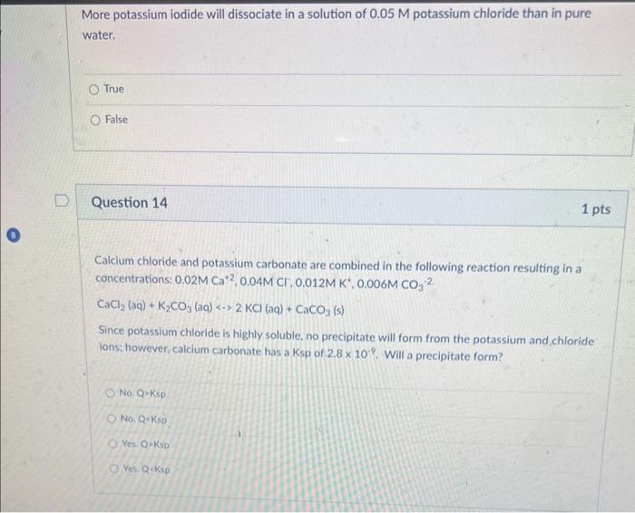 Solved For the reaction below, choose the correct expression | Chegg.com