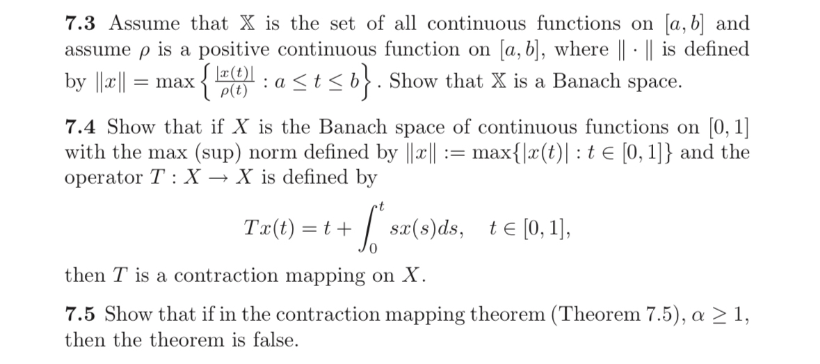 Solved 7.3 ﻿Assume that x ﻿is the set of all continuous | Chegg.com