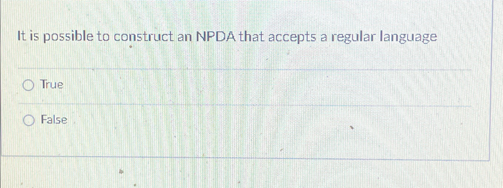 Solved It is possible to construct an NPDA that accepts a | Chegg.com