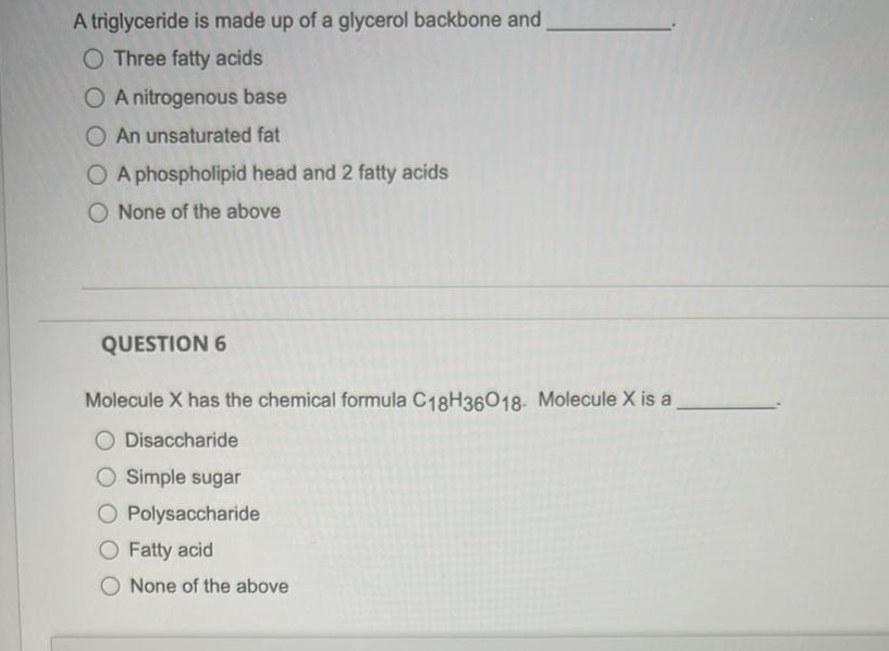 Solved A triglyceride is made up of a glycerol backbone | Chegg.com