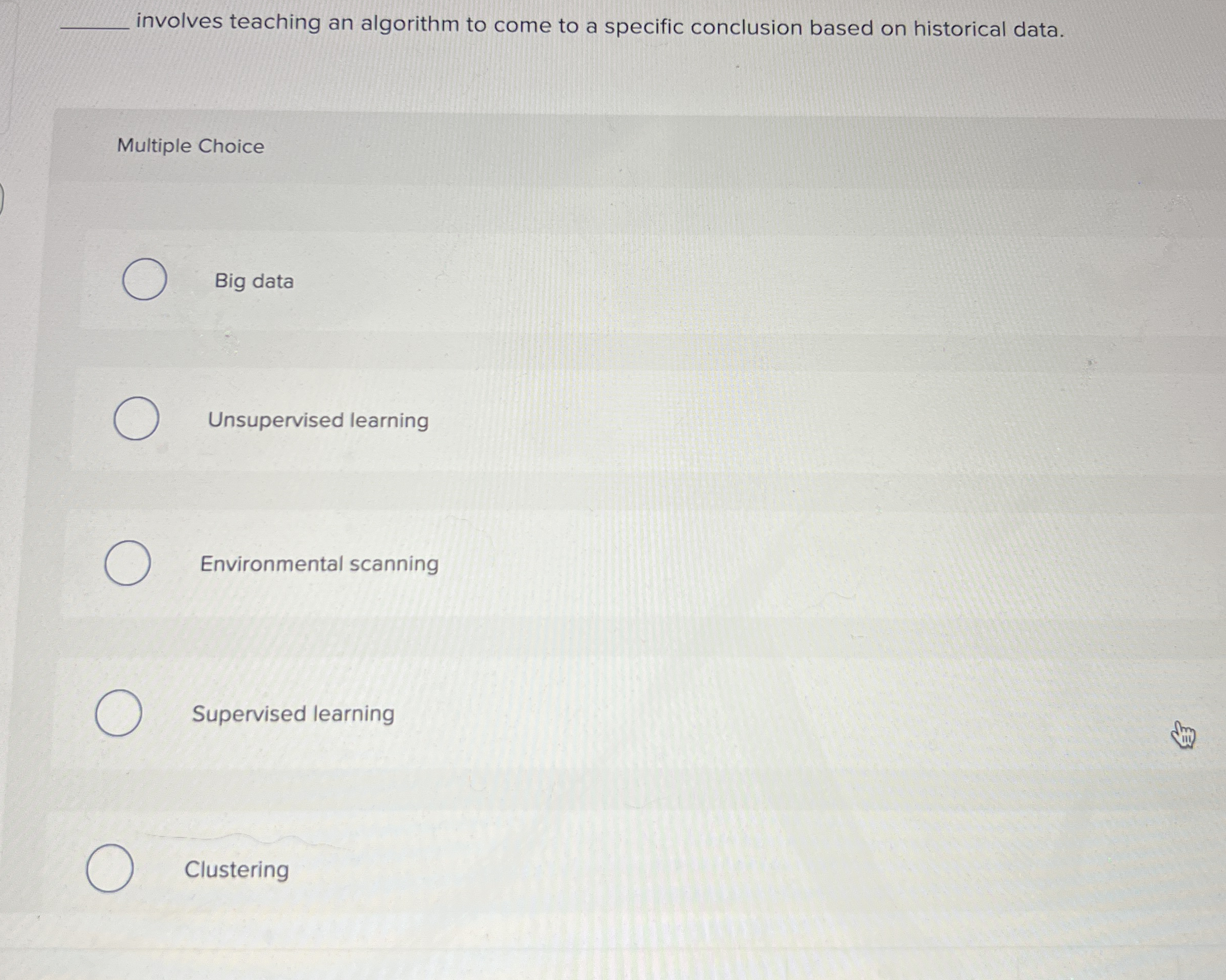 Solved involves teaching an algorithm to come to a specific | Chegg.com