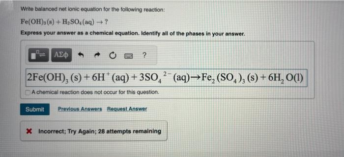 Write balanced net ionic equation for the following | Chegg.com