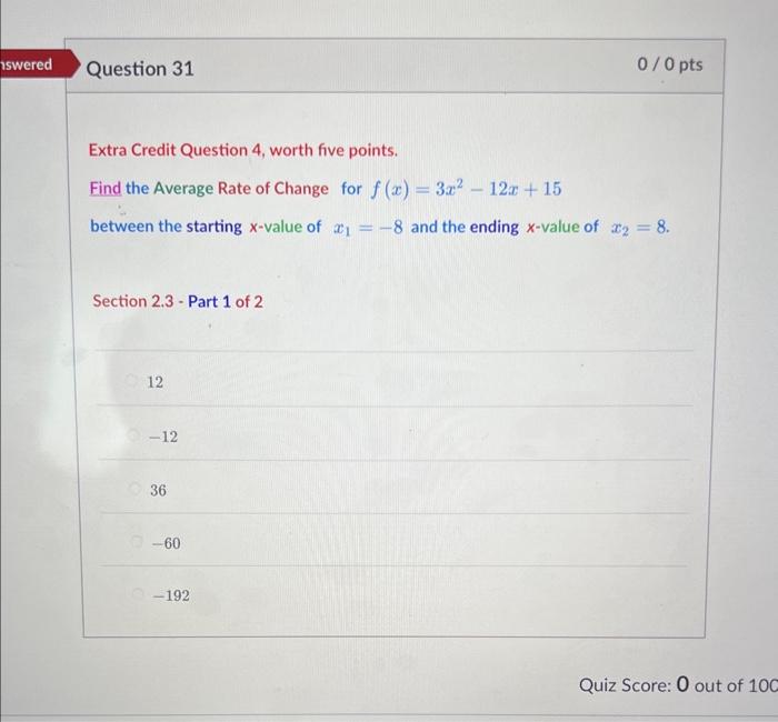 Solved Extra Credit Question 4, worth five points. Find the | Chegg.com