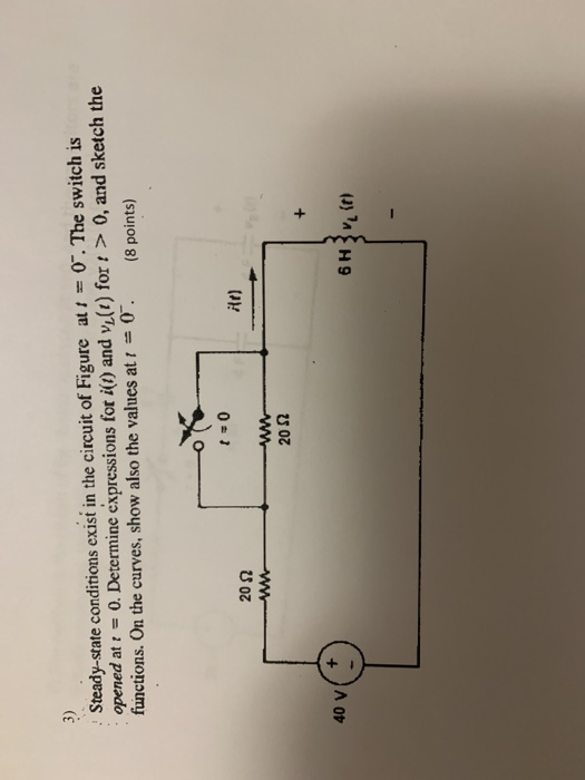 Solved Steady-state conditions exist in the circuit of | Chegg.com
