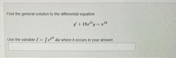 Solved Find the general solution to the differential | Chegg.com