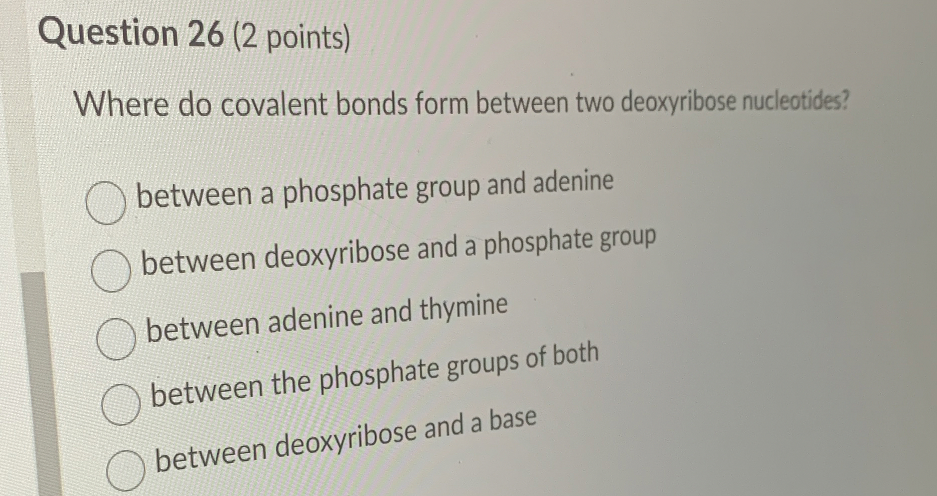 Solved Question 26 (2 ﻿points)Where do covalent bonds form | Chegg.com
