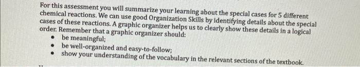 For this assessment you will summarize your learning | Chegg.com