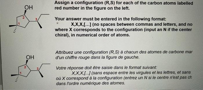 Solved Assign a configuration (R,S) for each of the carbon | Chegg.com