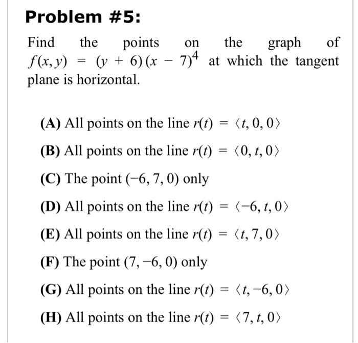 Solved Problem \#5: Find the points on the graph of | Chegg.com