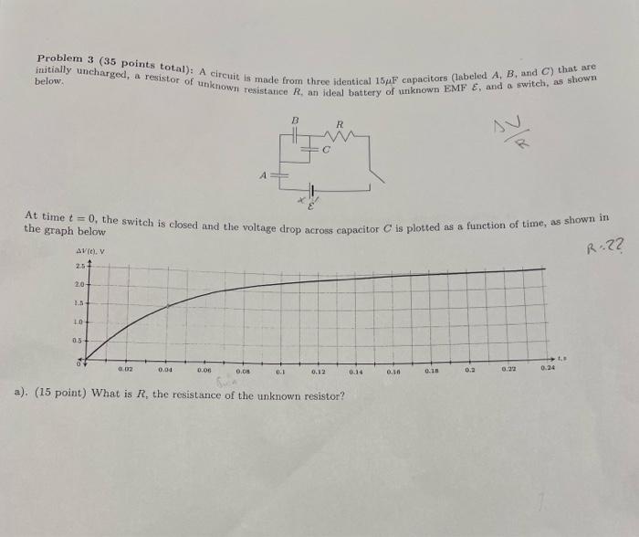 Solved Problem 3 (35 points total): A circuit is made from | Chegg.com
