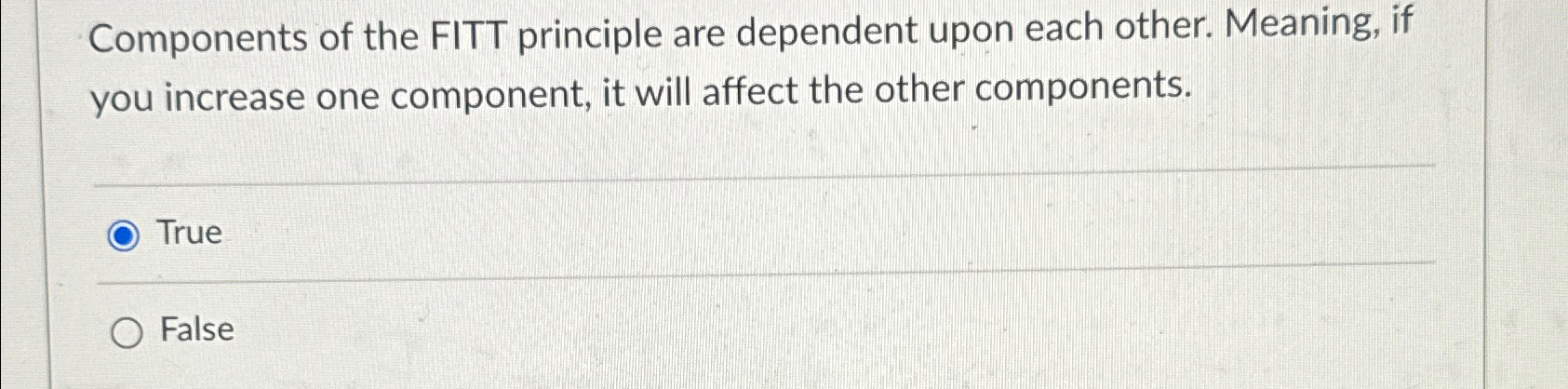 Solved Components of the FITT principle are dependent upon | Chegg.com