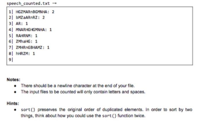Solved Function Name: zombleSpeech Inputs: 1. (char) The | Chegg.com