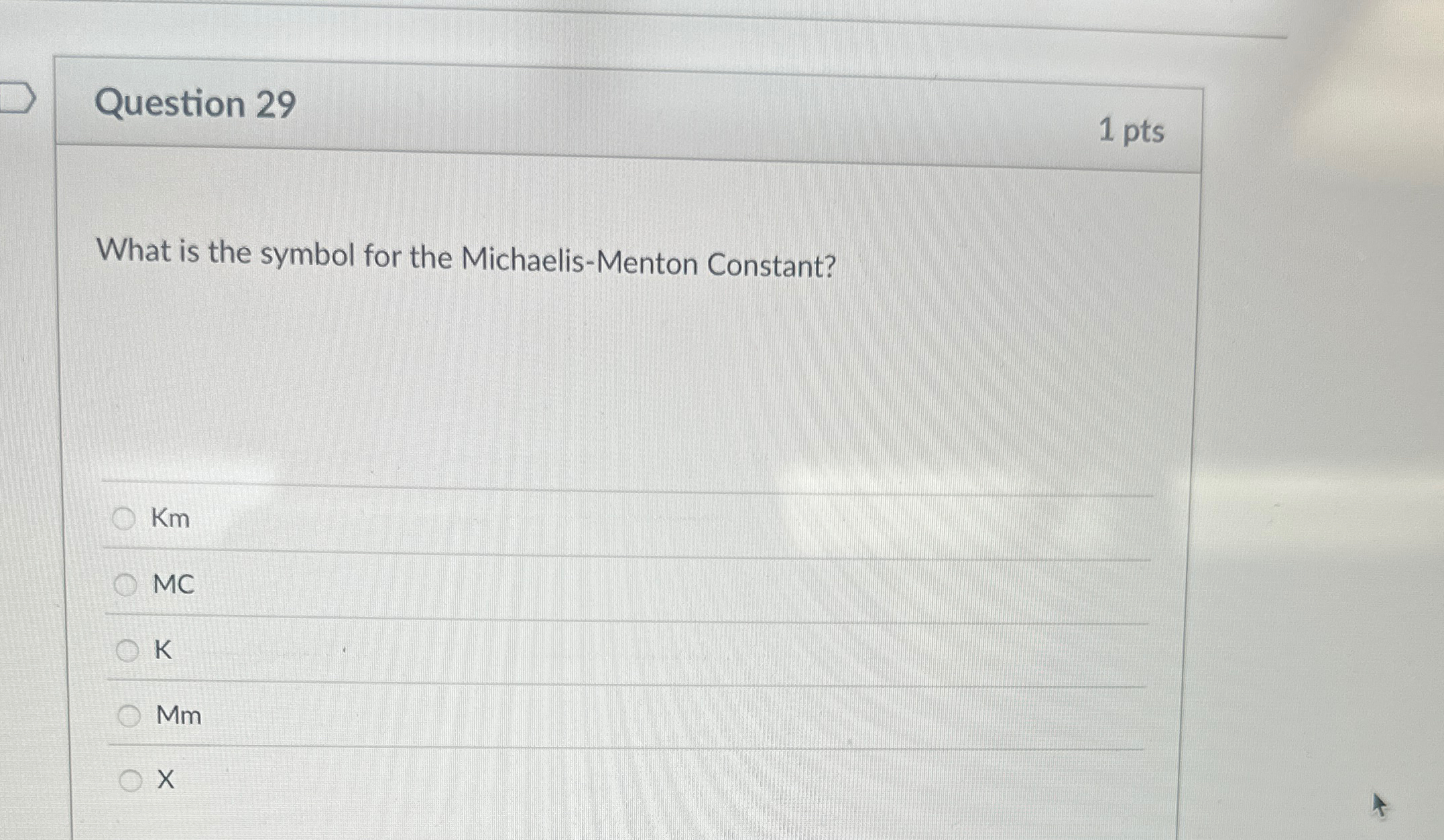 Solved Question 29What is the symbol for the | Chegg.com