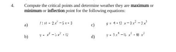 Find the first derivative of the following functions | Chegg.com