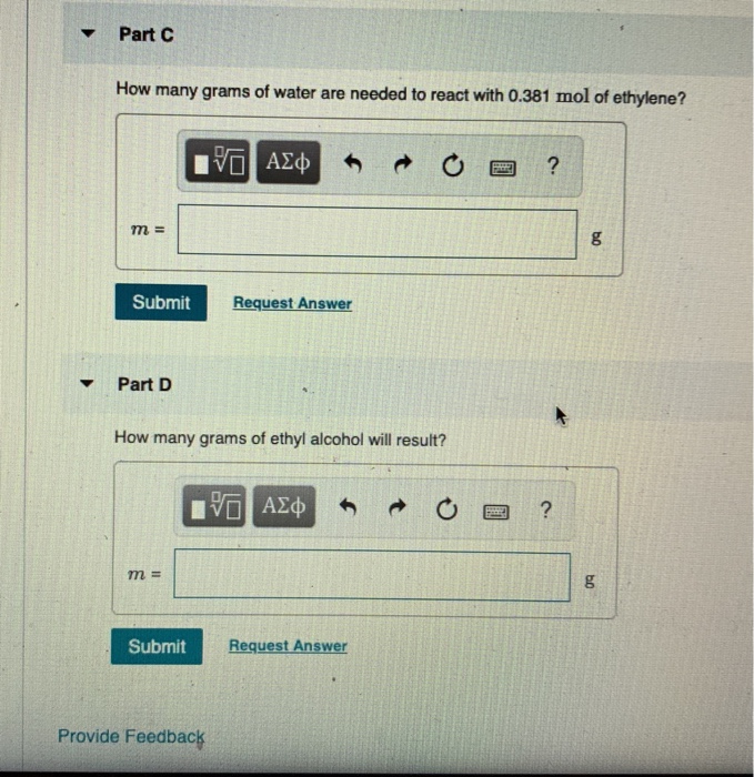 Solved Ethylene gas, CH4, reacts with water at high | Chegg.com