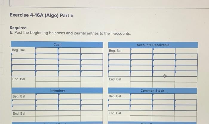 Solved Required information Exercise 4-16A (Algo) Effect of | Chegg.com