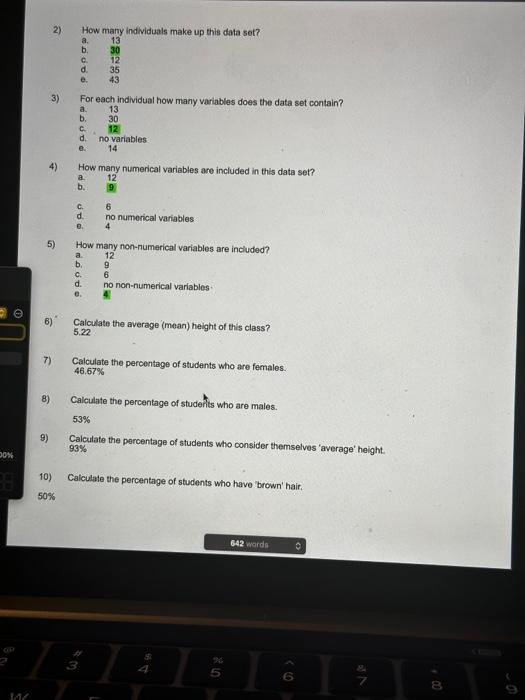 Solved QM Class Data Set Question 1 [25 Marks] Answer the | Chegg.com