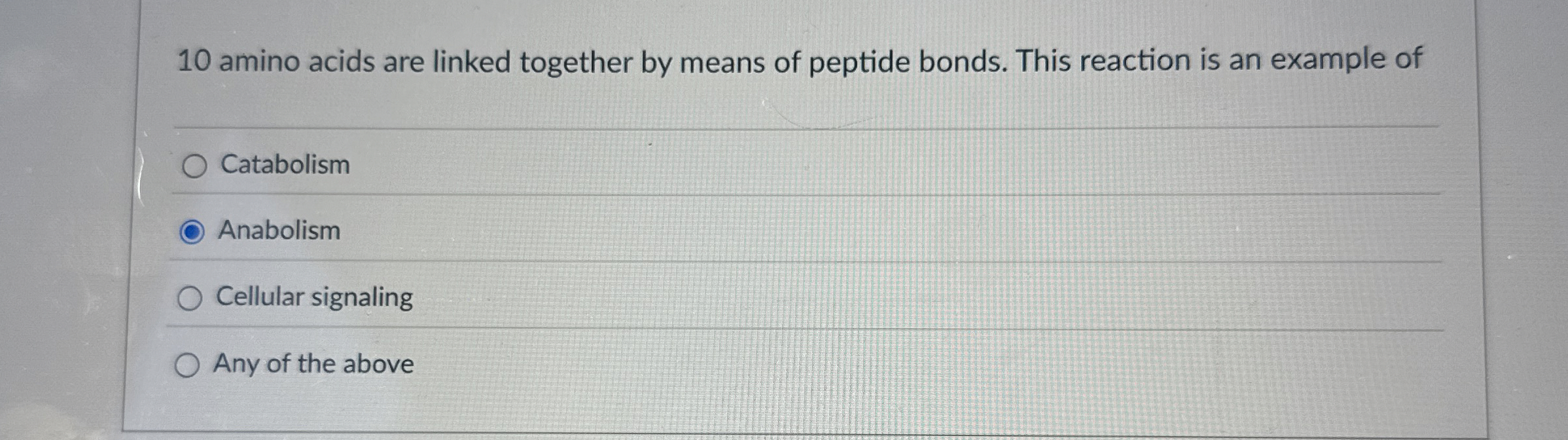 Solved 10 ﻿amino acids are linked together by means of | Chegg.com