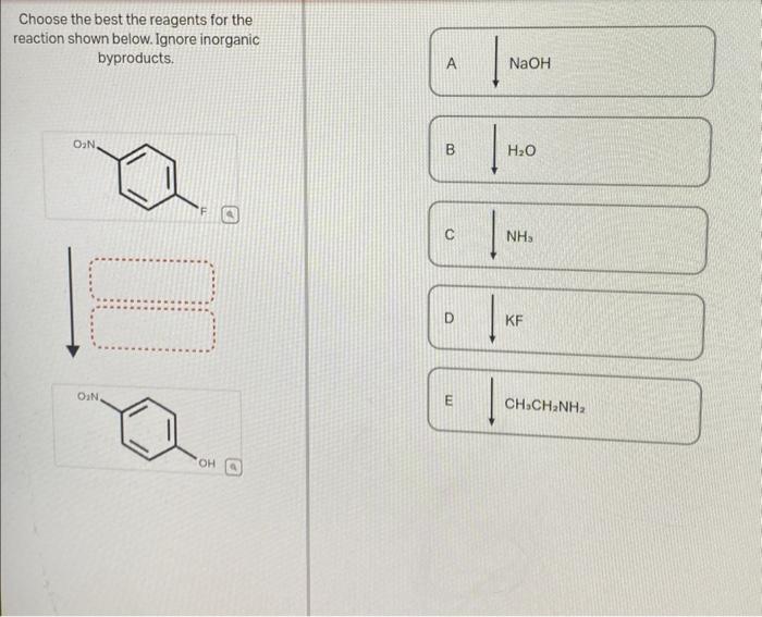 Solved Choose the best the reagents for the reaction shown | Chegg.com
