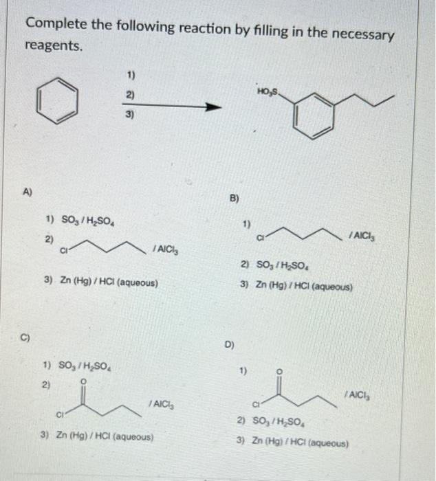 Solved Complete the following reaction by filling in the | Chegg.com