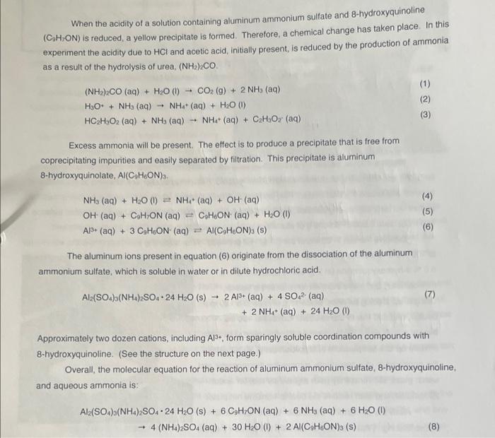 Solved Experiment \#3: Preparation of a Compound Data and | Chegg.com