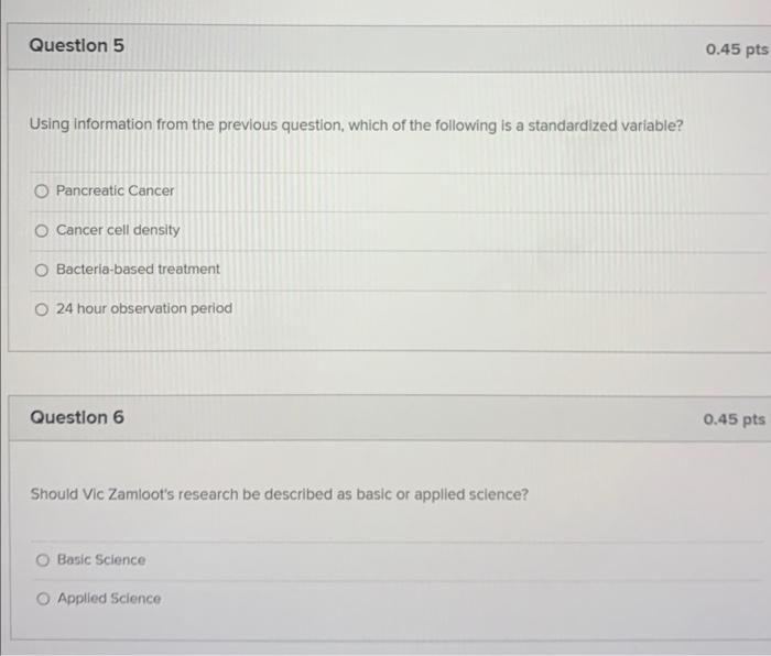 Solved Vic Zamloot is part of a research group studying | Chegg.com