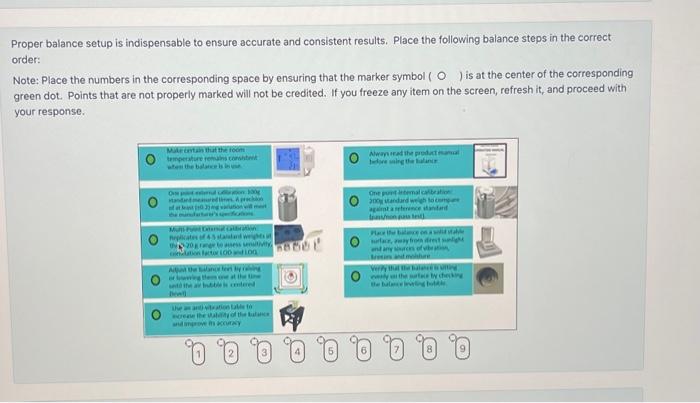 Solved Proper balance setup is indispensable to ensure | Chegg.com